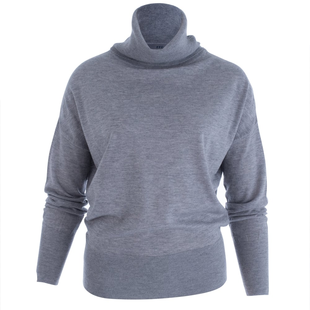 FFC Roll Neck Jumper With Ribbed Hem Grey – SisterOnlinestore