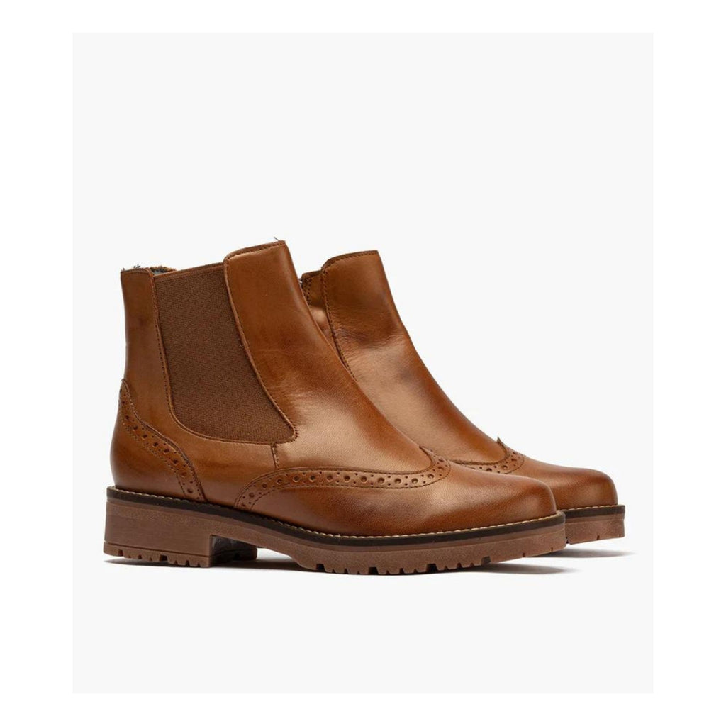 Pitillos Brogue Leather Boots Tan – SisterOnlinestore