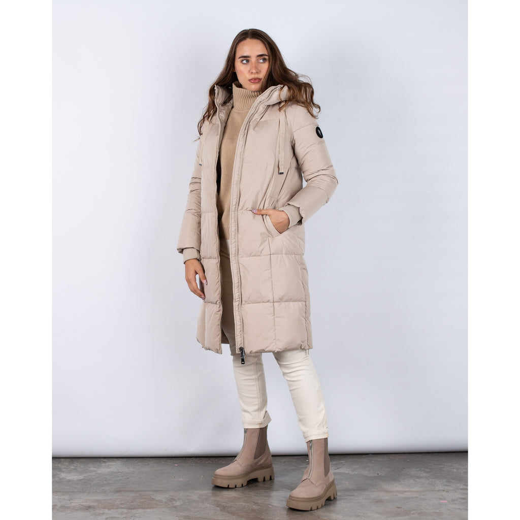 Mos Mosh Nova Classic Puffa Coat With Concealed Side Zip Light Beige ...