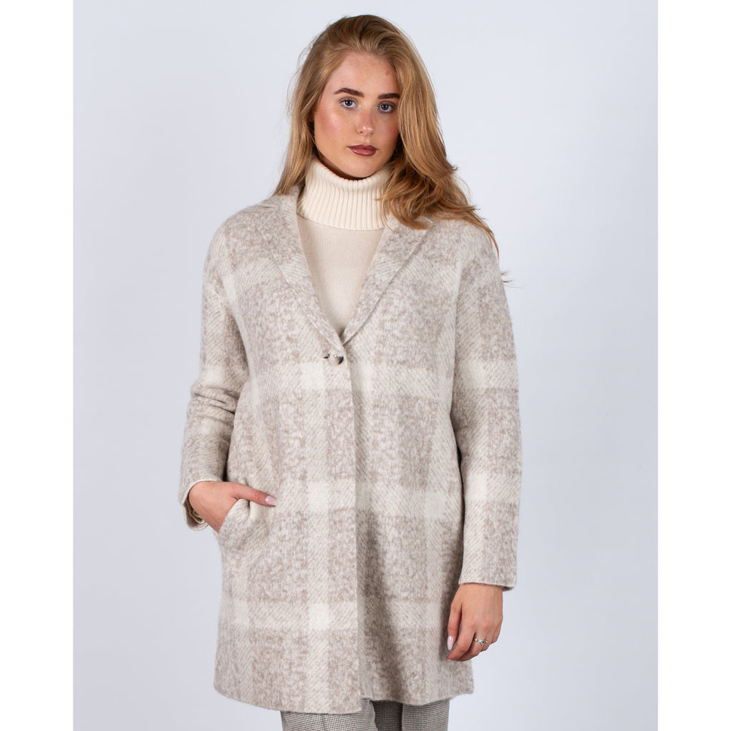 Oui Soft Handle Check Coatigan Cream/beige – SisterOnlinestore