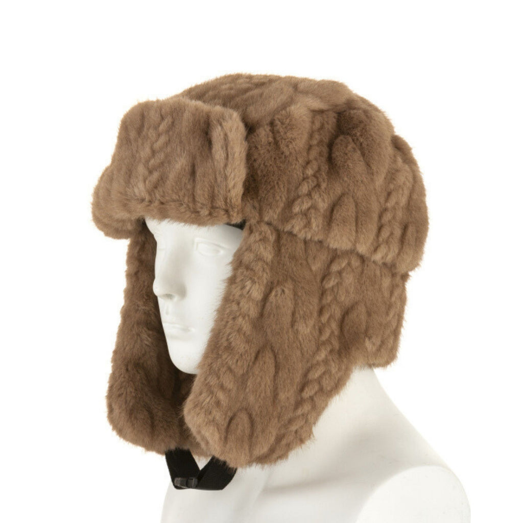 Alex Max Faux Fur Cable Aviator Hat Mocha – SisterOnlinestore