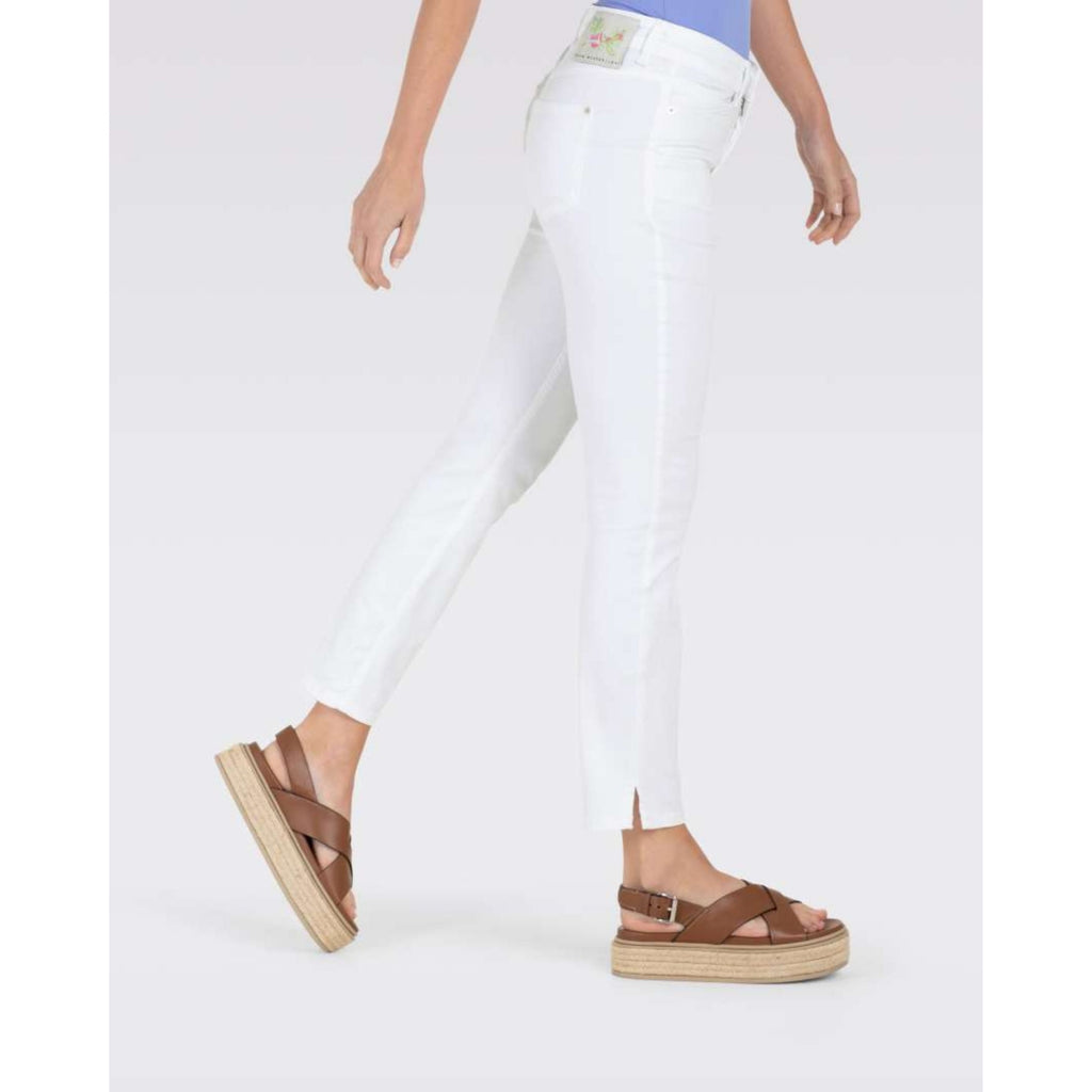 Mac Super Soft Denim Slim Jean With Ankle Split White Denim D010 26L ...