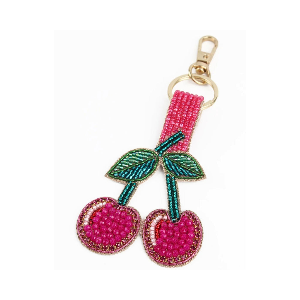 My Doris Beaded Cherry Keyring Pink/green – SisterOnlinestore